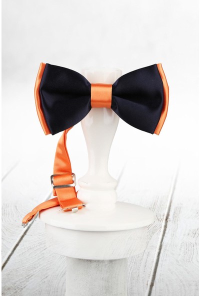 Kravatkolik Lacivert Turuncu Renk Saten Papyon SP61 Kravatkolik Lacivert Turuncu Renk Saten Papyon SP61