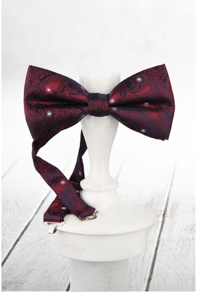 Kravatkolik Lacivert Şal Desen Papyon P855