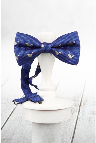 Kravatkolik Mavi Flamingo Motif Papyon P798 Kravatkolik Mavi Flamingo Motif Papyon P798