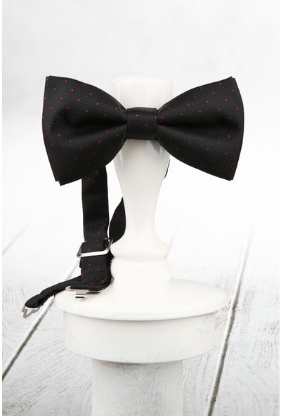 Kravatkolik Siyah Nokta Desen Papyon P818