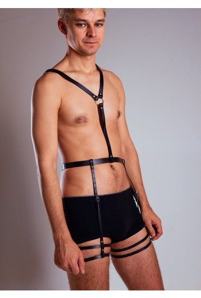 Angels Passion Boyundan Bağlamalı Seksi Erkek Fantazi Jartiyer - APFTM42