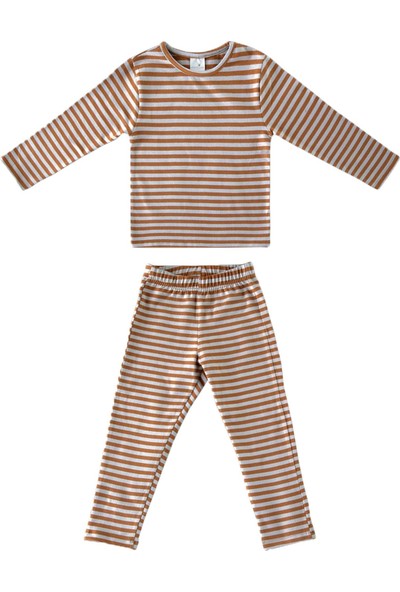 Kids On Top Çizgili Uzun Kollu Mevsimlik Çocuk Pijama Takımı Kids On Top Çizgili Uzun Kollu Mevsimlik Çocuk Pijama Takımı