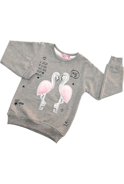 Pembe Kids Kız Çocuk Sweartshirt Gri 1 Yaş