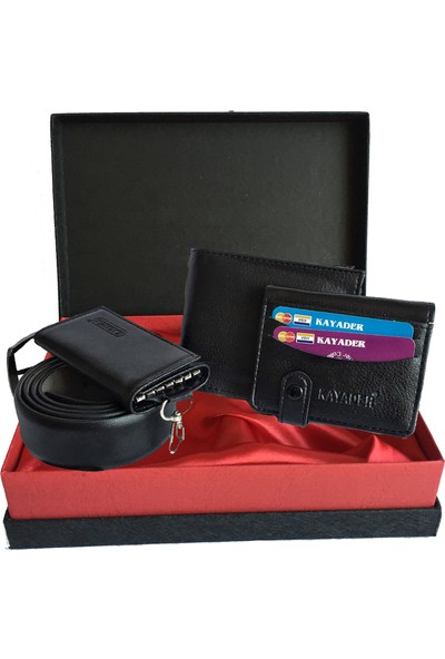 Forentina Erkek Seti - Kemer Cüzdan Kartvizit Anaharlık Ps0409