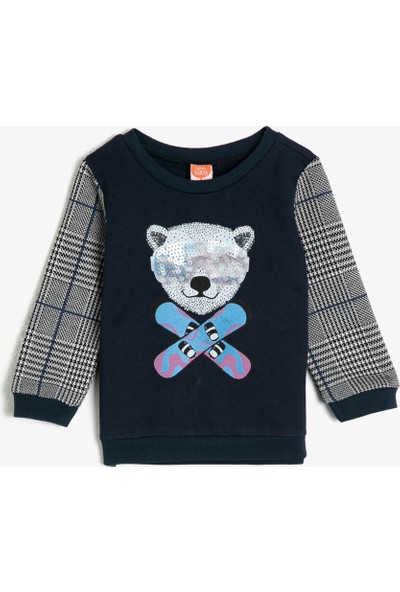 Koton Kids Erkek Bebek Pul Detaylı Sweatshirt