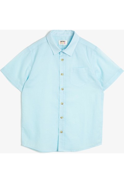 Koton Erkek Çocuk Basic Cepli Kısa Kollu Klasik Yaka Gömlek Koton Erkek Çocuk Basic Cepli Kısa Kollu Klasik Yaka Gömlek