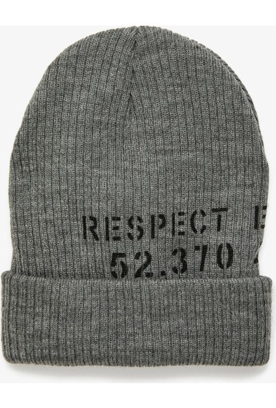 Koton Erkek Yazılı Baskılı Bere