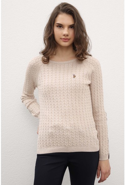 U.S. Polo Assn. Kadın Triko Kazak 50206824-VR156 U.S. Polo Assn. Kadın Triko Kazak 50206824-VR156