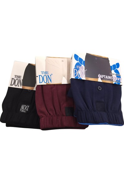 The Don 3'Lü Likralı Jersey Penye Boxer