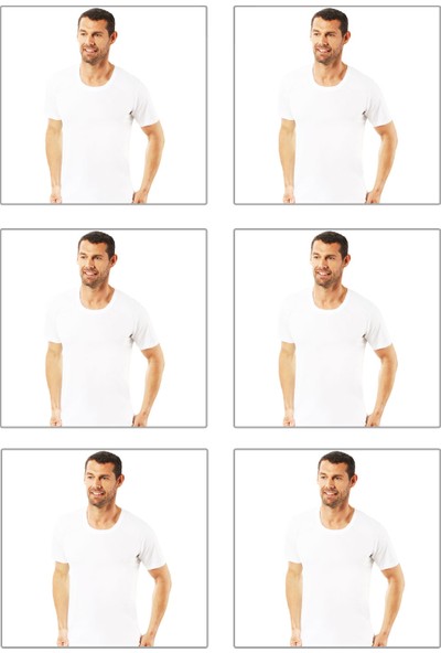 Özkan 6'lı Paket Erkek Penye Bisiklet Yaka Yarım Kol Fanila 0059 Özkan 6'lı Paket Erkek Penye Bisiklet Yaka Yarım Kol Fanila 0059