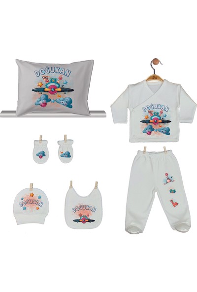 Pia Baby Gl 1917-08 İsme Özel Yastık Zıbın Set Pia Baby Gl 1917-08 İsme Özel Yastık Zıbın Set
