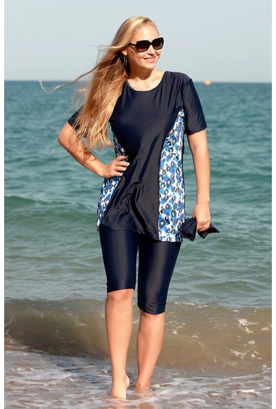 Emayo Büyük Beden Yarı Kapalı Tesettür Mayo Battal Emayo Cansu Leopar Laci XXXXL Emayo Büyük Beden Yarı Kapalı Tesettür Mayo Battal Emayo Cansu Leopar Laci XXXXL