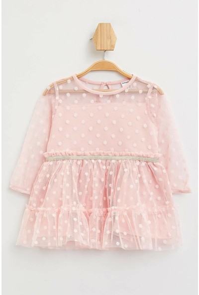 DeFacto Kız Bebek Regular Fit Elbise N2638A220SP