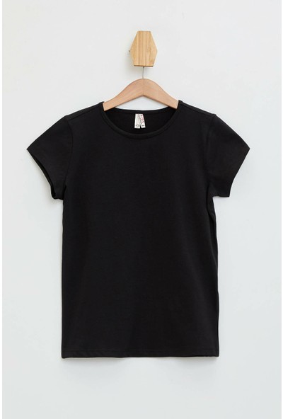 DeFacto Kız Çocuk Basic Bisiklet Yaka Kısa Kollu Tişört I0489A620SP