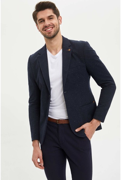 DeFacto Slim Fit Dokulu Blazer Ceket N0503AZ20SP