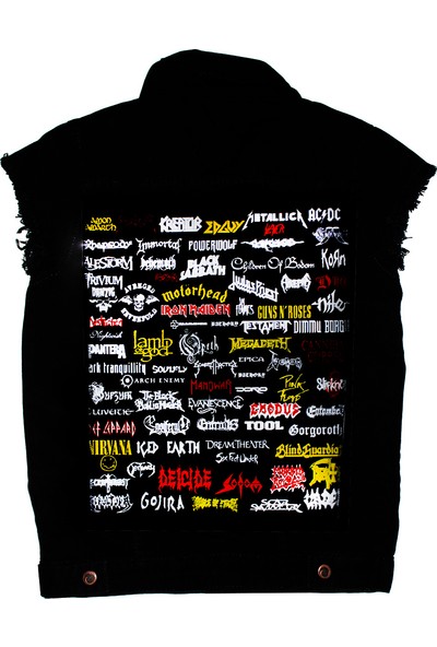 Modaroma Metal Grupları Kot Yelek Modaroma Metal Grupları Kot Yelek