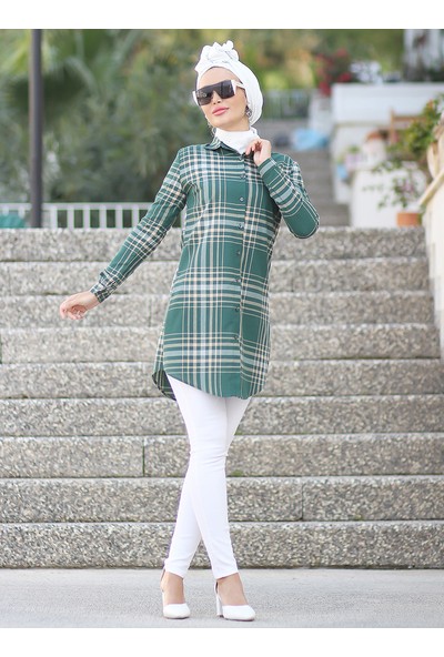 Por La Cara Kadın Kareli Gömlek