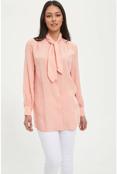 Defacto Fular Yakalı Puantiyeli Tunik L3682AZ20SP