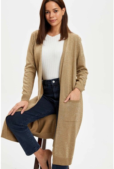 DeFacto Regular Fit Basic Cepli Uzun Triko Hırka N5125AZ20SP