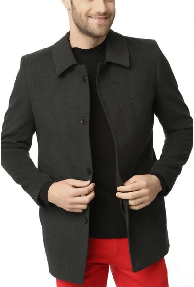 Dewberry Erkek Palto Antrasit