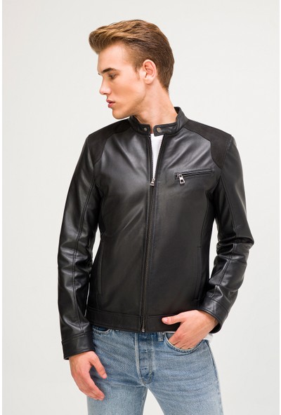 İkbal Felix Siyah Hakiki Deri Mont Erkek İkbal Felix Siyah Hakiki Deri Mont Erkek