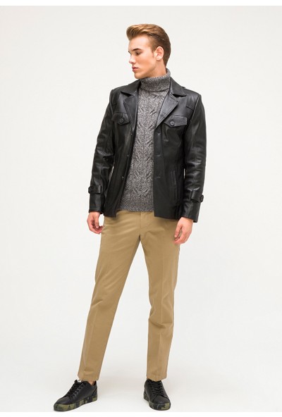 İkbal Christian Siyah Hakiki Deri Mont Erkek İkbal Christian Siyah Hakiki Deri Mont Erkek