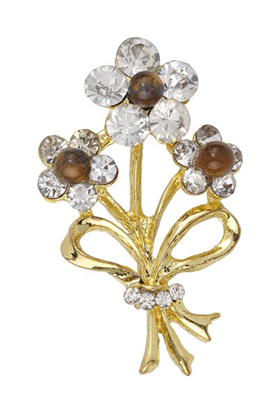 Lavisera Çiçek Buketi Broş