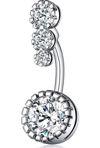 Chavin Dört Sıra Taşlı Göbek Piercing