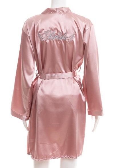 Bebebebek Saten Bride Sabahlık Gelin Sabahlığı Taç Hediyeli Bebebebek Saten Bride Sabahlık Gelin Sabahlığı Taç Hediyeli