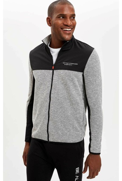 DeFacto Baskılı Fermuarlı Sporcu Sweatshirt L9201AZ19WN