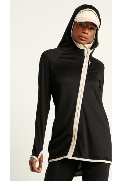 Fd Sports Siyah Ekru Fermuarlı Sweatshirt Fd Sports Siyah Ekru Fermuarlı Sweatshirt