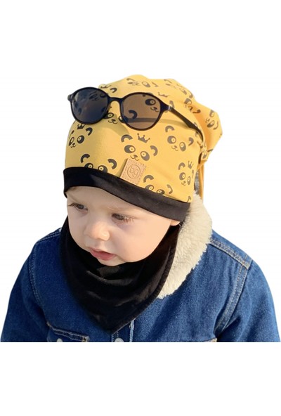 Babygiz Erkek Bebek Hardal Siyah Renkli Bere