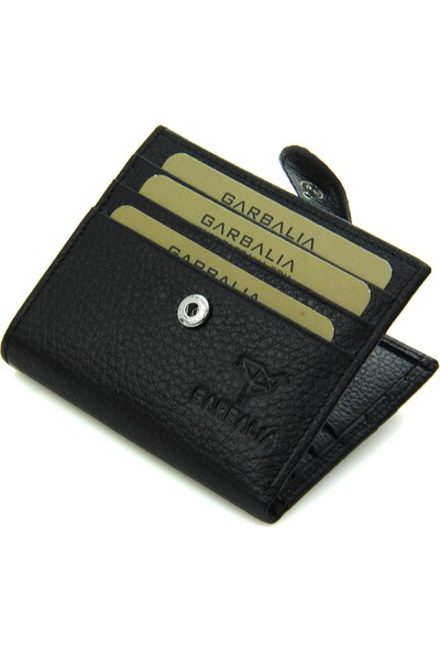 Garbalia Deri Kartlık Cüzdan Erkek Siyah