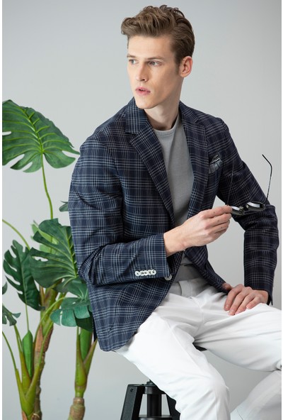 Lufian Erkek Slim Fit Termo Spor Blazer Ceket