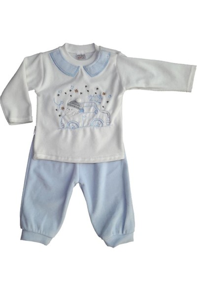 Hippo Arabalı Sevimli Ayıcık Kadife Ikili Bebe Takım