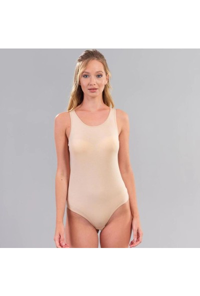 Ödül 5231C-2 Kadın Askılı Çıtçıtlı Body Ten 2'li