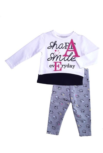 Hippo Via Girls Emoji Taytlı Kız Bebek Takım