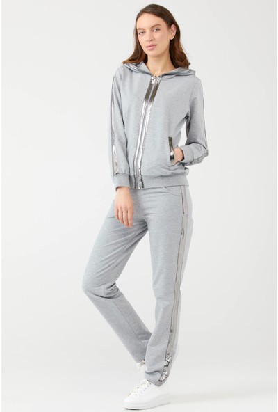 Sementa Kadın Parlak Şerit Detaylı Eşofman Takımı