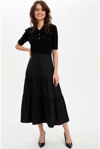 DeFacto Regular Fit Dokuma Etek R1677AZ20SP