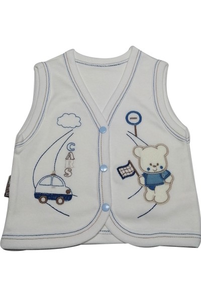 Minikel Sevimli Arabalı Ayıcık Penye Yelek 6 - 12 Ay Minikel Sevimli Arabalı Ayıcık Penye Yelek 6 - 12 Ay
