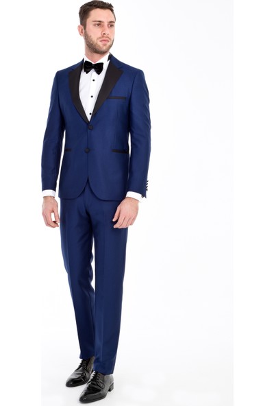 Kiğılı Erkek Mono Yaka Desenli Smokin / Damatlık