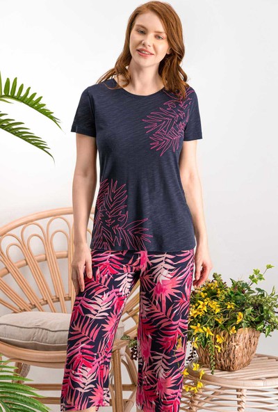 Arnetta Perfect Tropical Lacivert Kadın Kapri Takım Arnetta Perfect Tropical Lacivert Kadın Kapri Takım