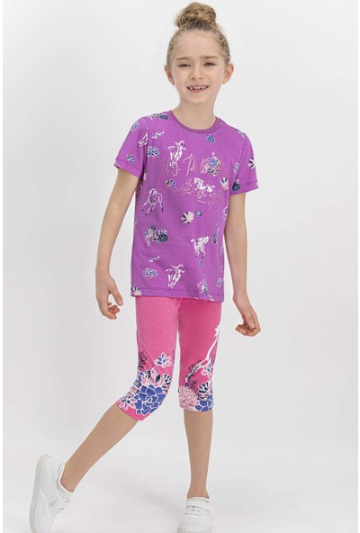 U.S. Polo Assn Lisanslı Orkide Kız Çocuk Tayt Takım U.S. Polo Assn Lisanslı Orkide Kız Çocuk Tayt Takım