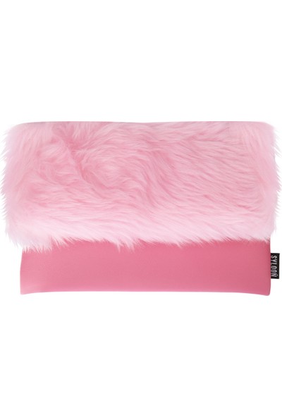 Pyrus Makyaj Çantası Peluş Deri Pembe