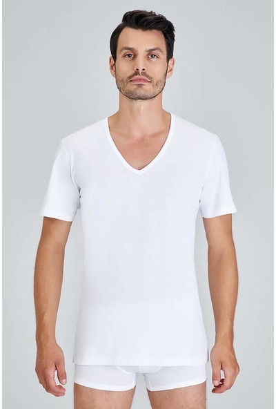 Kom Enrico V Yaka 2'li Erkek T-Shirt