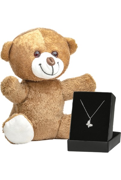 Fotomcity Peluş Ayıcık Kelebek Kolye
