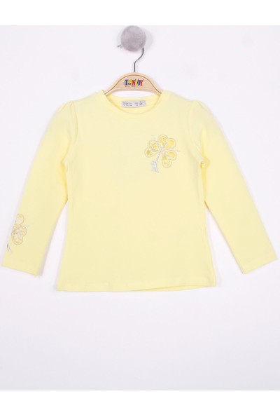 Toontoy Kız Çocuk Yonca Nakışlı Sweatshirt