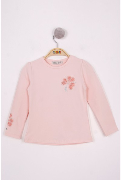 Toontoy Kız Çocuk Yonca Nakışlı Sweatshirt