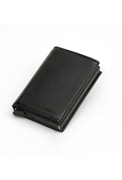 Fotomcity Kişiye Özel İsim Mekanizmalı Deri Erkek Cüzdanı