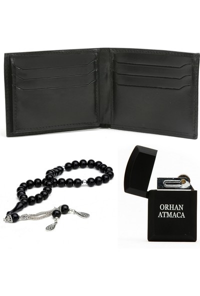 Fotomcity Kişiye Özel Deri Siyah Cüzdan Tesbih Ve Çakmak Fotomcity Kişiye Özel Deri Siyah Cüzdan Tesbih Ve Çakmak
